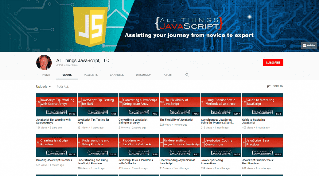 Top 65 Must-to-Know Youtube Channels 2020 to Learn Web Development ...