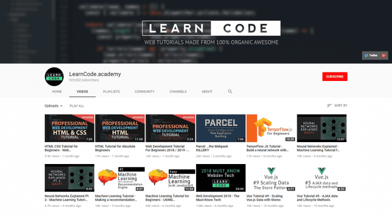 Top 65 Must-to-Know Youtube Channels 2021 to Learn Web Development ...