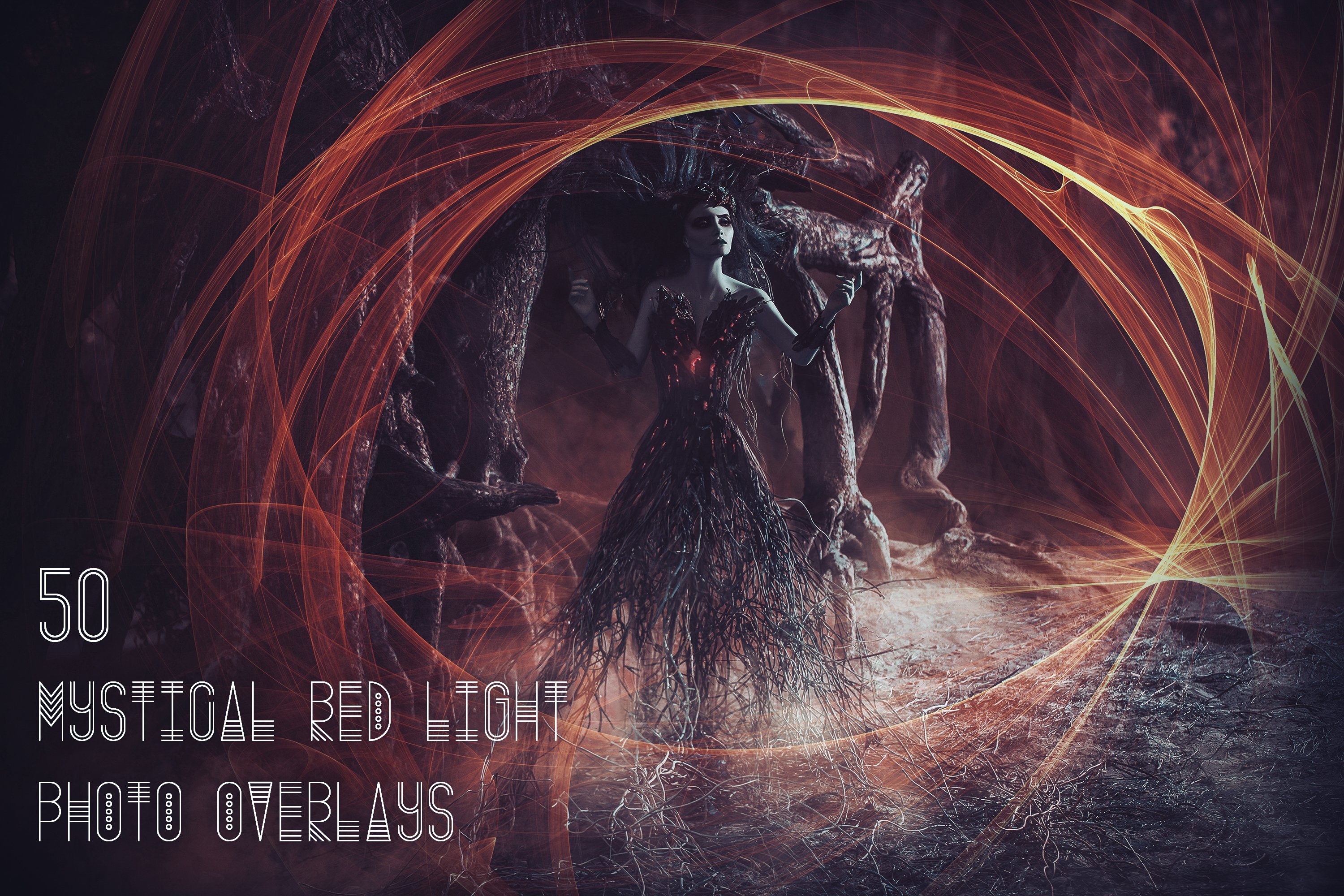 50 Mystical Red Light Photo Overlays – MasterBundles