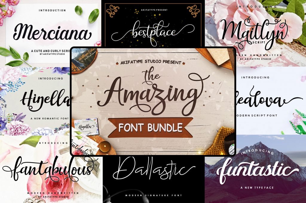 The Amazing Font Bundle - 8 Typefaces $8 only – MasterBundles