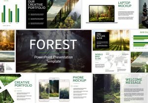 130+ Slides Unique Forest PowerPoint Template + BONUS | Master Bundles