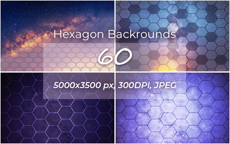 60 Hexagon Backgrounds - $7 – MasterBundles