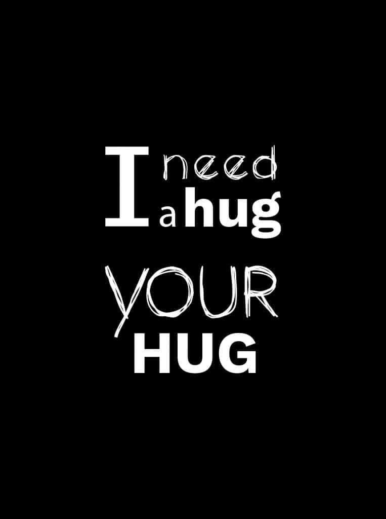 I need a Hug Valentine's Day Typography Postcard – MasterBundles