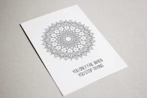 Mandala Coloring PostCard – MasterBundles