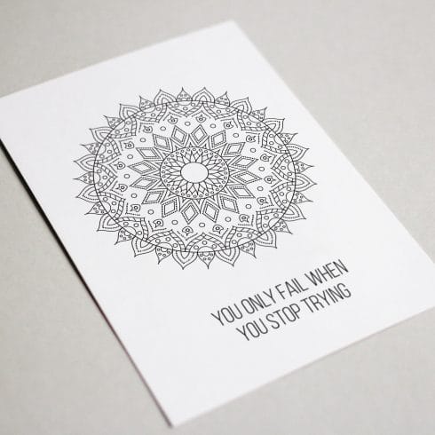 Mandala Coloring PostCard | Master Bundles