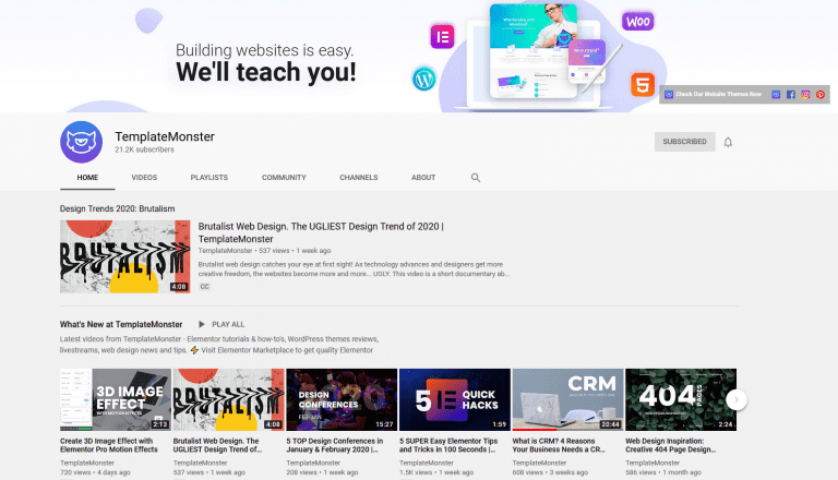 Top 65 Must-to-Know Youtube Channels 2021 to Learn Web Development ...