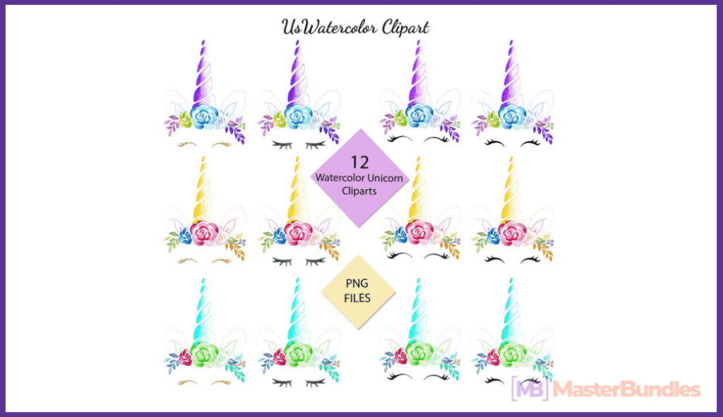 45+ Best Unicorn Clipart Elements in 2020: For those who Believe in ...