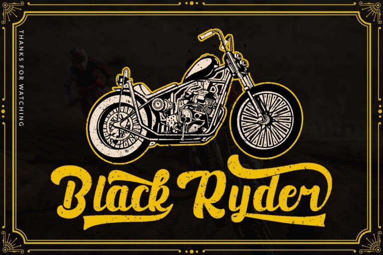 Black Ryder - Bold Script Font - $3 – MasterBundles