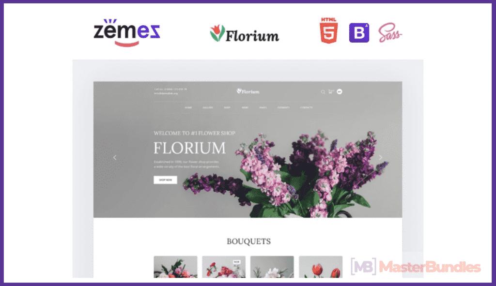25+ Flower Shop Website Templates in 2021 | Master Bundles