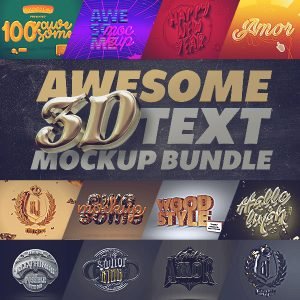 20 Best 3D Text Mockup Templates. Awesome Bundle - $19 – MasterBundles