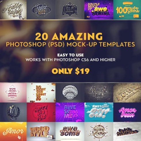 20 Best 3D Text Mockup Templates. Awesome Bundle - $19 – MasterBundles