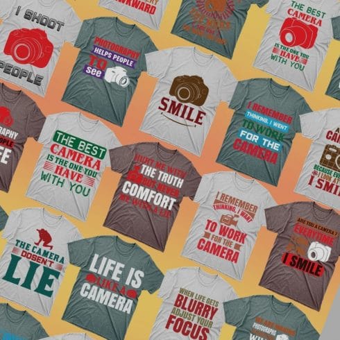 50 Editable Photography T-shirt Designs Bundle – MasterBundles