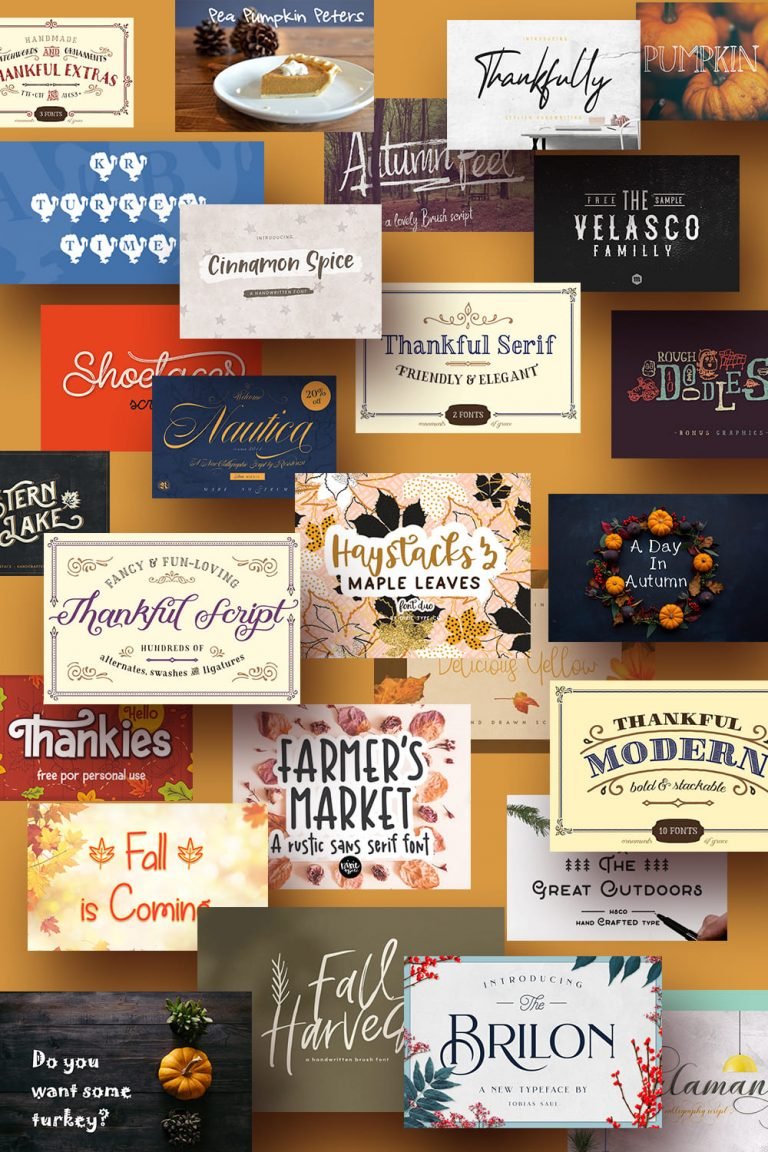 90+ Free Thanksgiving Fonts 2020 [Updated] - Master Bundles