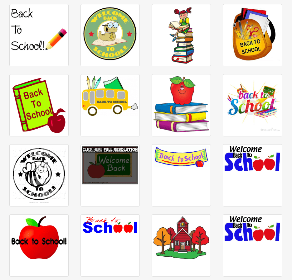 55+ Best Back to School Clipart and Images: Largest Kit 2021 - Master ...