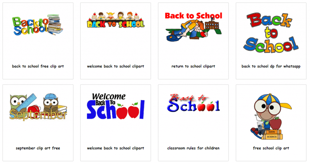 55+ Best Back to School Clipart and Images: Largest Kit 2021 - Master ...