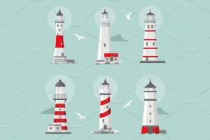 LIghthouse Clipart 2021 | MasterBundles