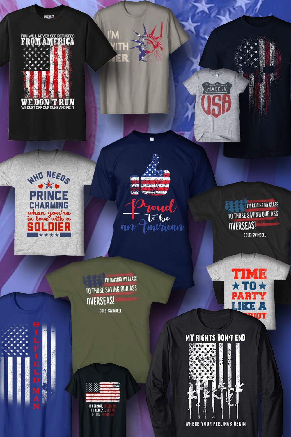 100+ Patriotic T-shirts for Men, Women, and Kids + 35 Mesmerizing T ...
