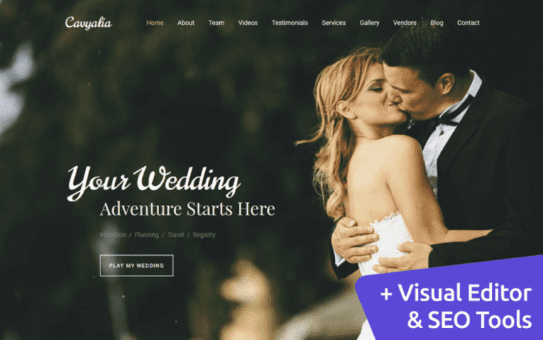 55+ Best Wedding Website Templates & Themes 2021 | MasterBundles