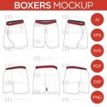 Boxers Mockup: Boxers Vector Templates | Master Bundles
