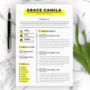 Advertising Agency Resume Template CV – MasterBundles