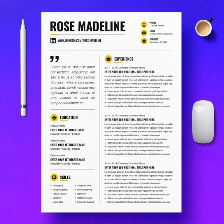 Basic CV Template – MasterBundles