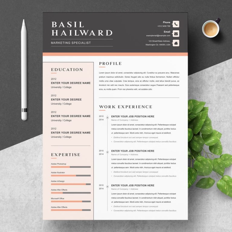 Clean Marketing Manager Resume Template – MasterBundles