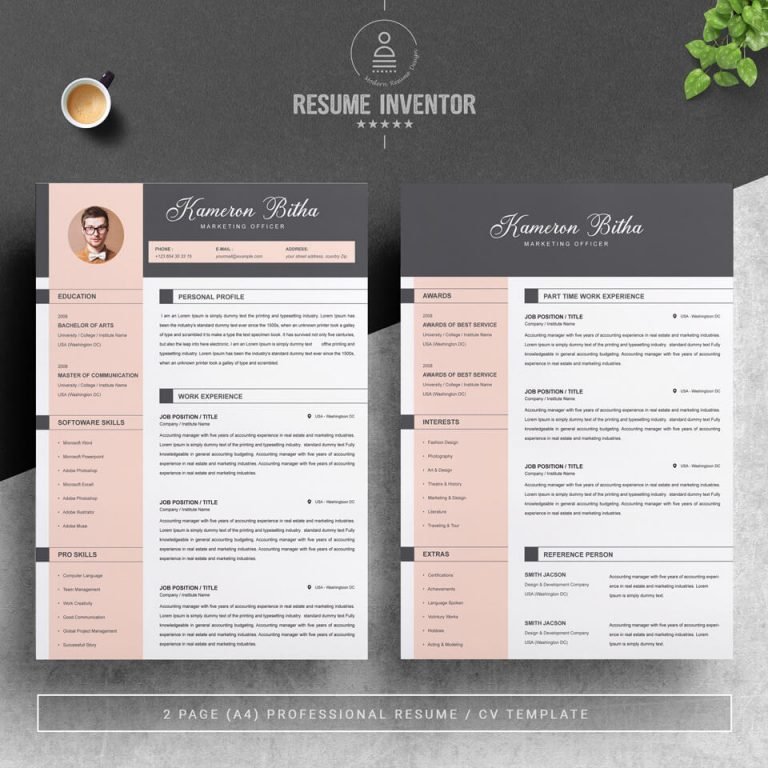 Resume Word Design - MasterBundles