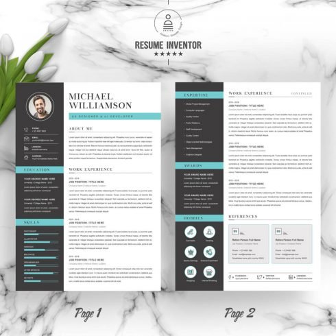 Simple Resume Design Template - MasterBundles