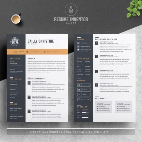 Simple Graphic Design Resume Template