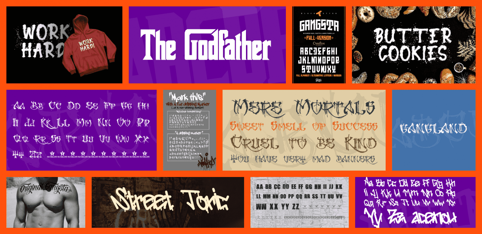10+ Original gangsta fonts in 2021 for every taste and purposes