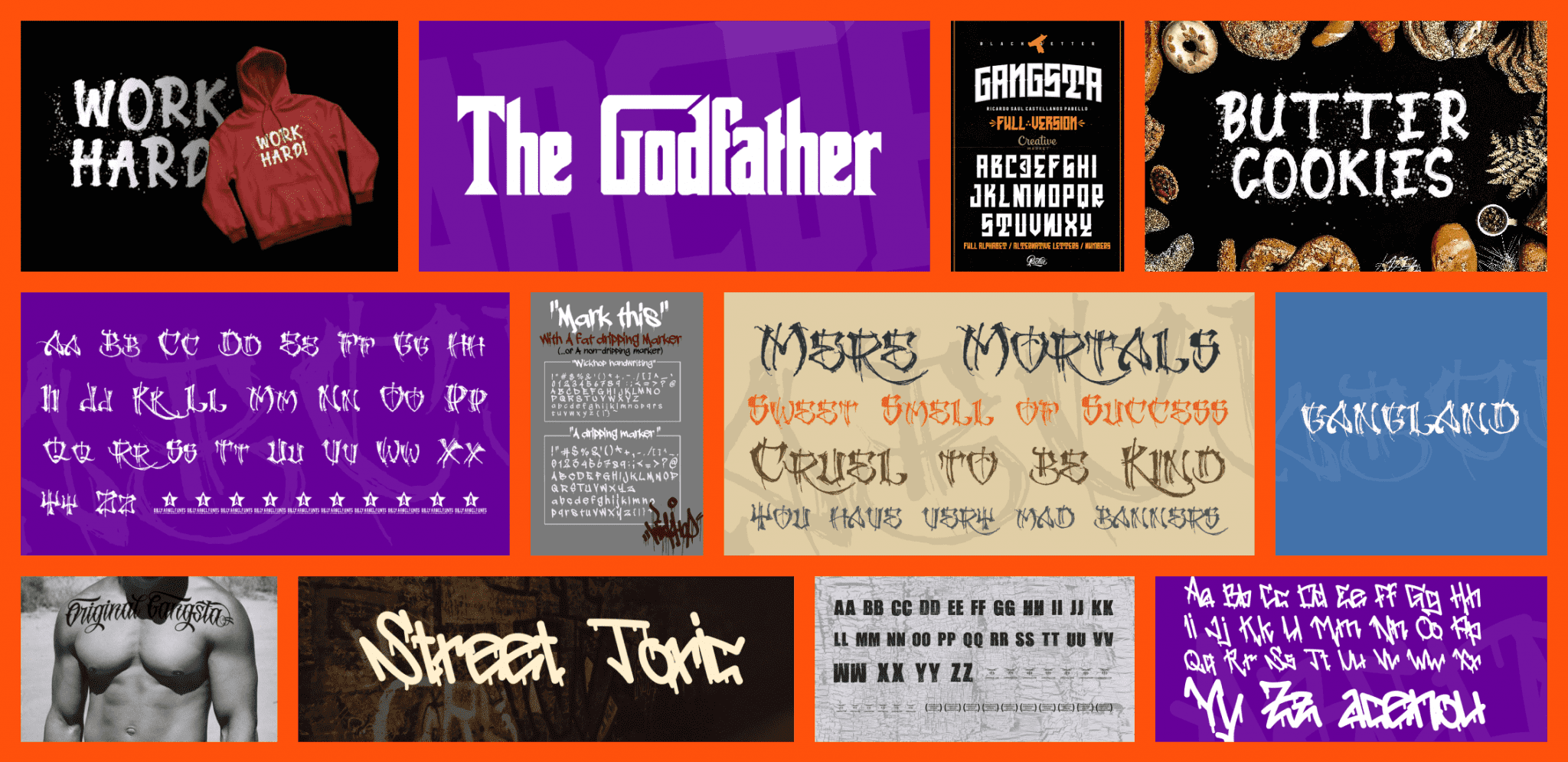 10+ Original gangsta fonts in 2021 for every taste and purposes