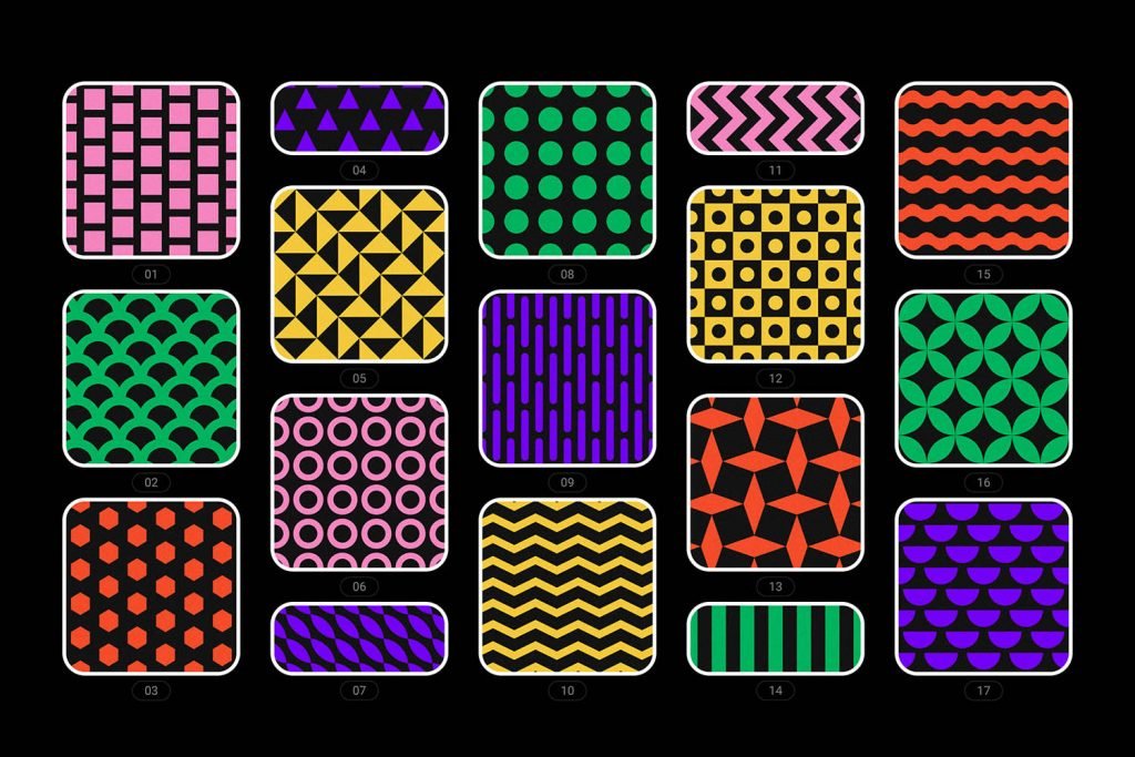 Bold Geometric Seamless Patterns Collection – MasterBundles