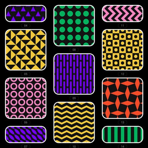 Bold Geometric Seamless Patterns Collection | Master Bundles