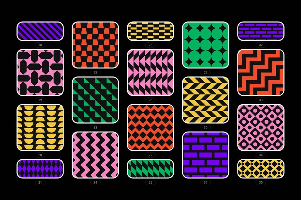 Bold Geometric Seamless Patterns Collection – MasterBundles