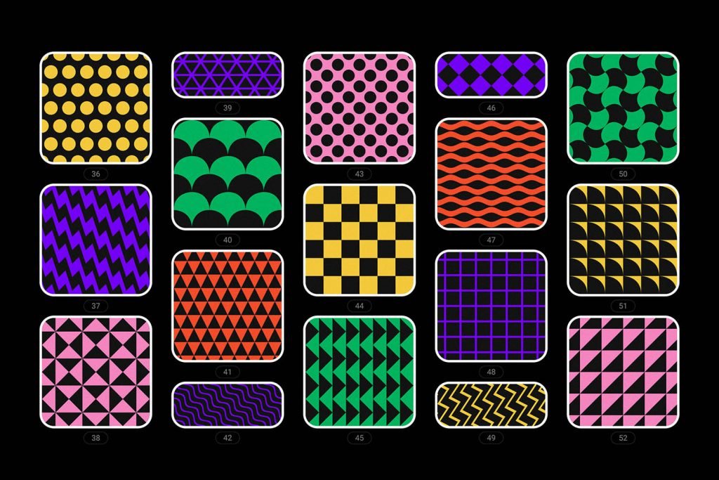 Bold Geometric Seamless Patterns Collection – MasterBundles