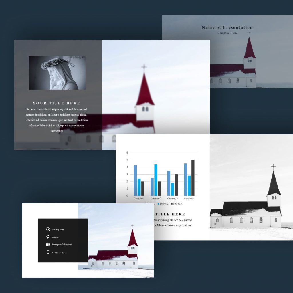 Free Church Modern Worship Powerpoint Background (PPTX) - Accents