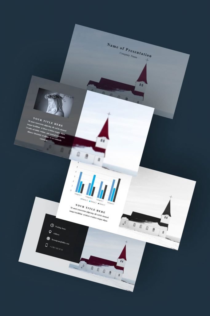 Free Church Modern Worship Powerpoint Background (PPTX) - Accents