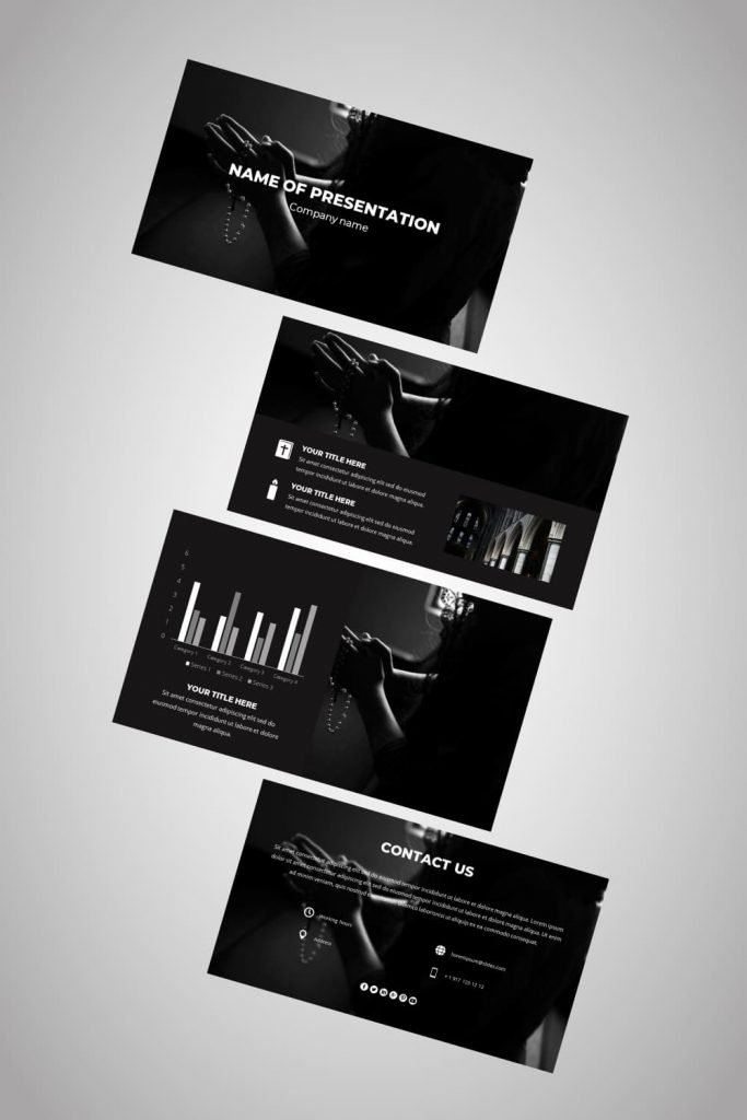 Free Powerpoint Background Worship Dark (PPTX) - Shade
