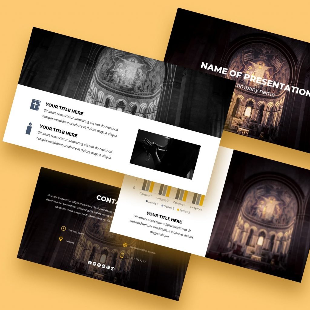 Powerpoint Background Christians Giving Sunday Worship (PPTX) - Spirit