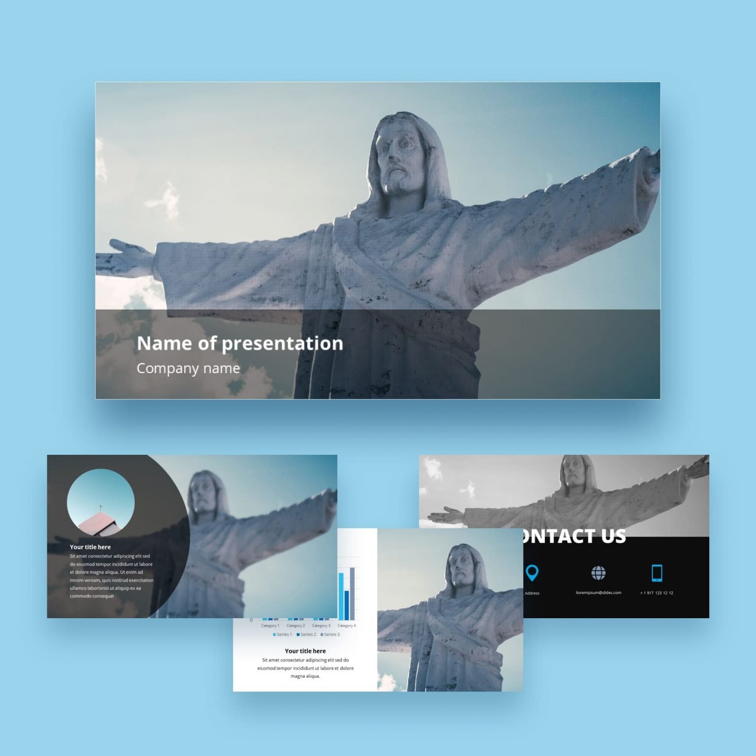 Free Powerpoint Background for Worship the King (PPTX) - Redemption