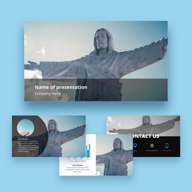 Free Powerpoint Background for Worship the King (PPTX) - Redemption