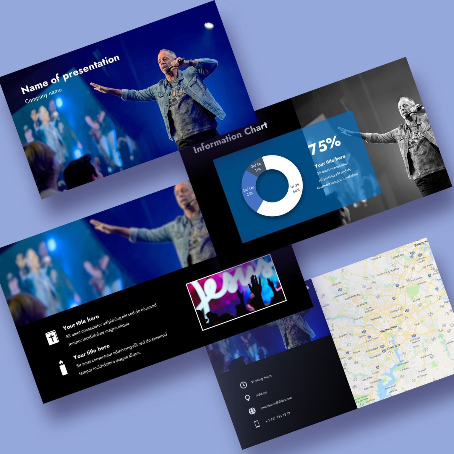 4 Free Powerpoint Background Worship Service (PPTX) - Association