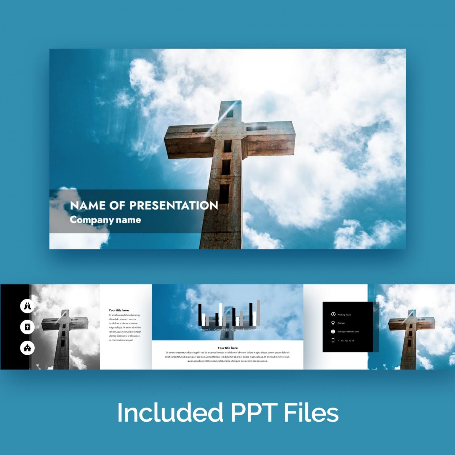 Free Widescreen Powerpoint Background for Worship (PPTX) - Greatness