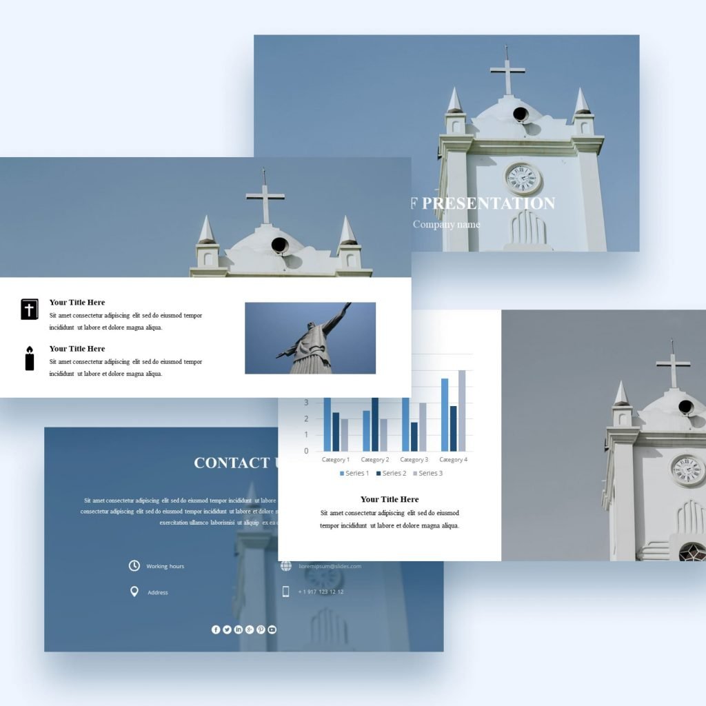 Free Worship Service Powerpoint Background (PPTX) - Breathtaking