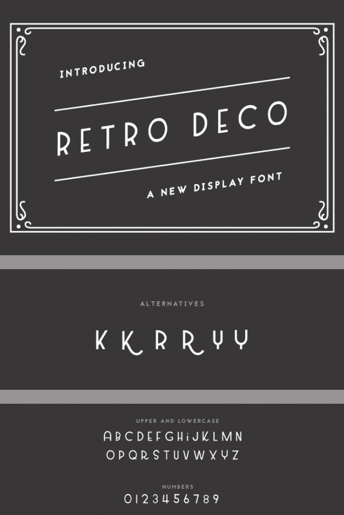 Best Art Deco Modern Fonts for Vintage Graphic Design
