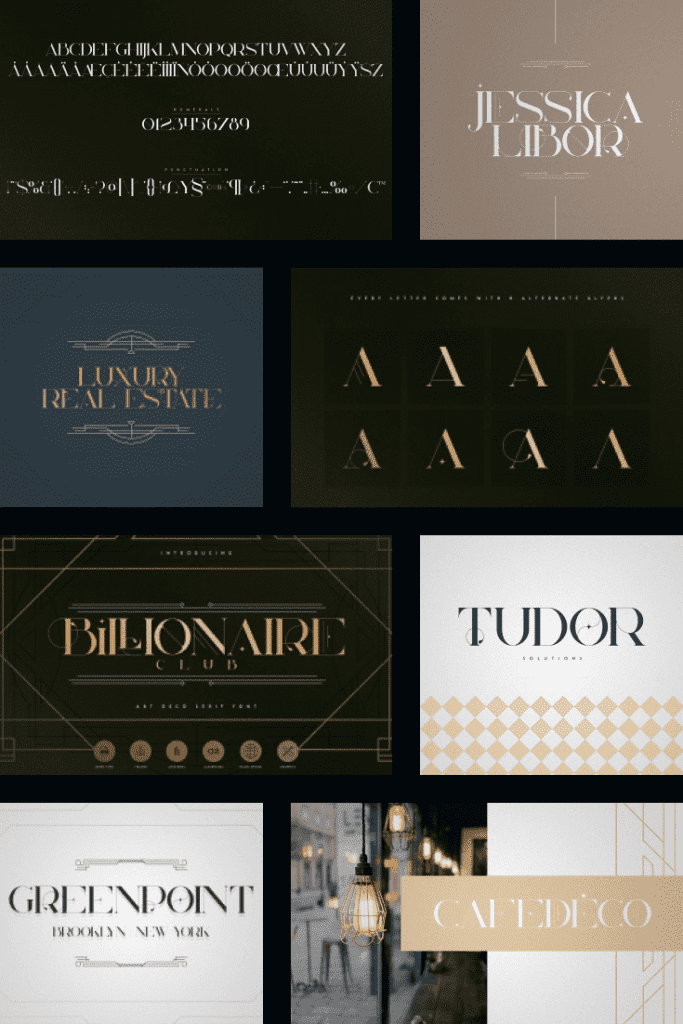 Best Art Deco Modern Fonts for Vintage Graphic Design