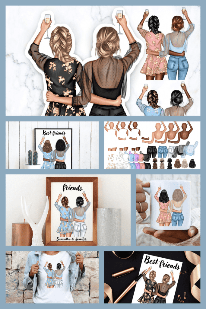 25+ Best Friends Clipart in 2021: Free and Premium Cliparts