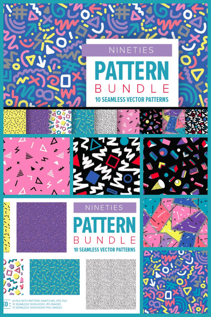 10+ Best 90s Patterns in 2021: Free and Premium - Master Bundles