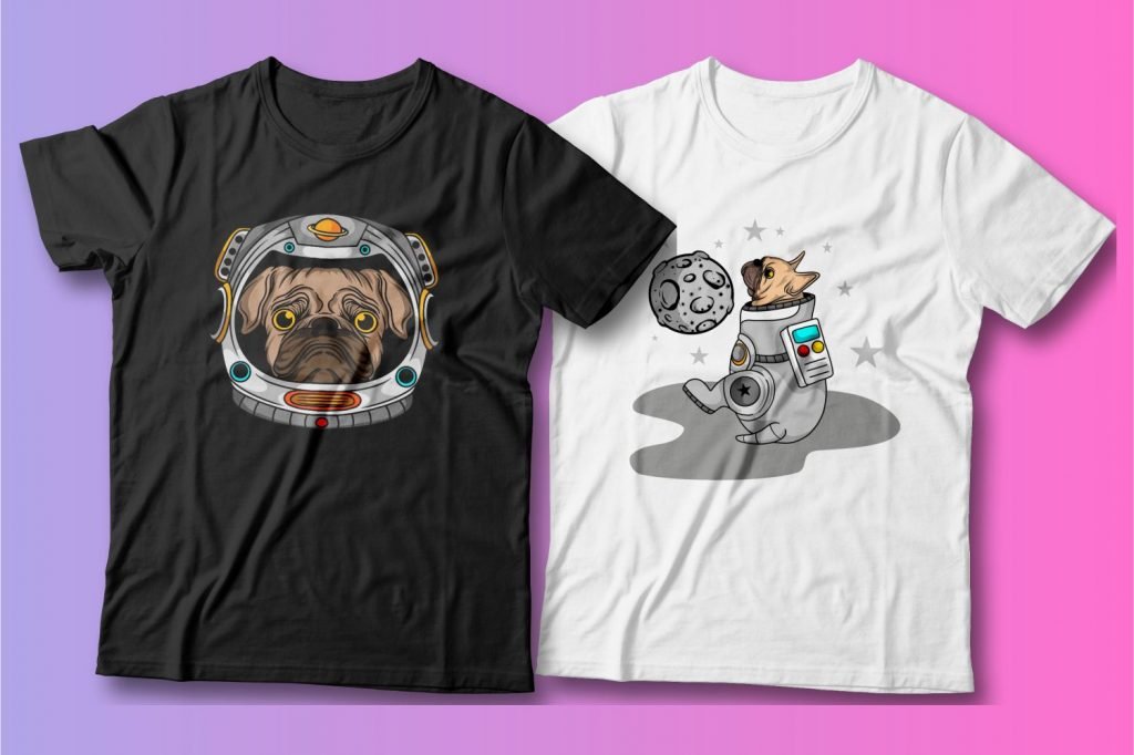 25 Astronaut Cartoon T-shirt Designs Bundle – MasterBundles