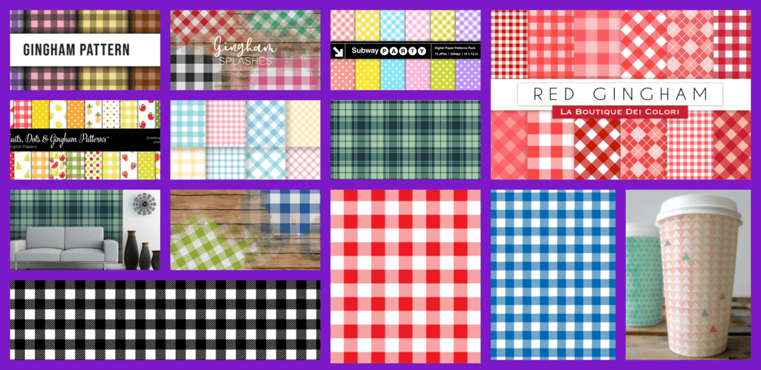 Yellow Gingham Patterns | Master Bundles